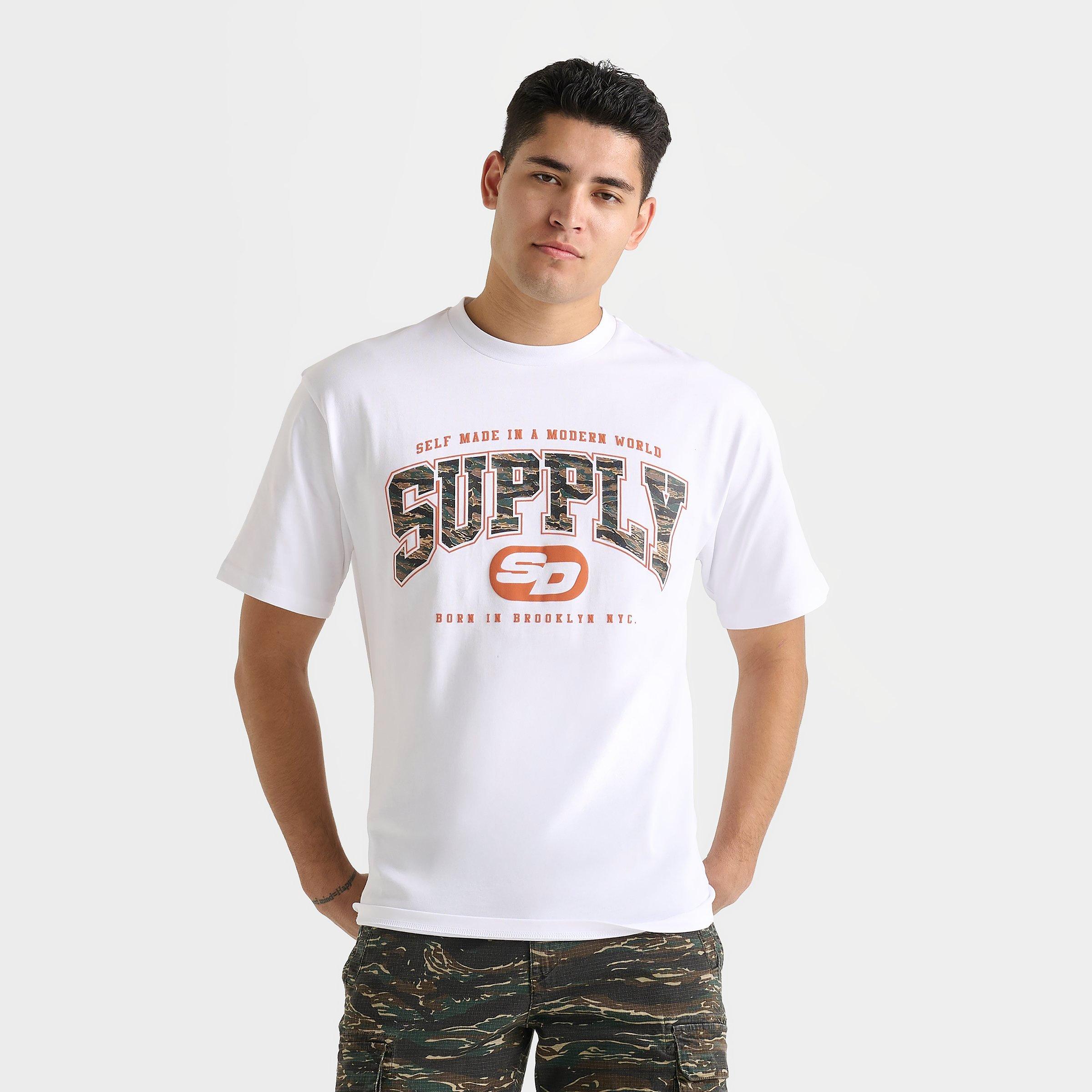 Click here for Supply & Demand Mens Brickshaw T-Shirt in White Si... prices