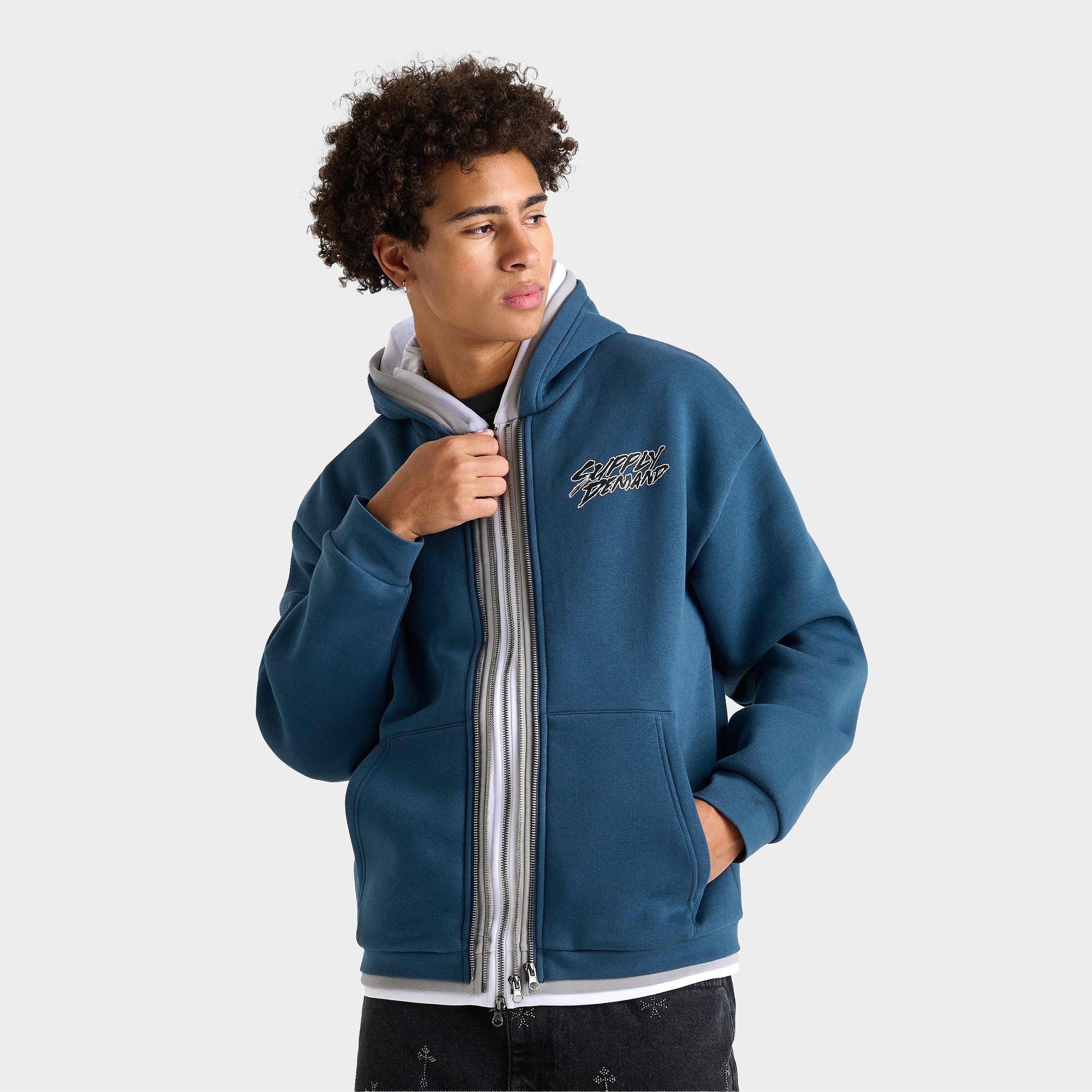 Click here for Supply & Demand Mens Triple Zip Full-Zip Hoodie in... prices