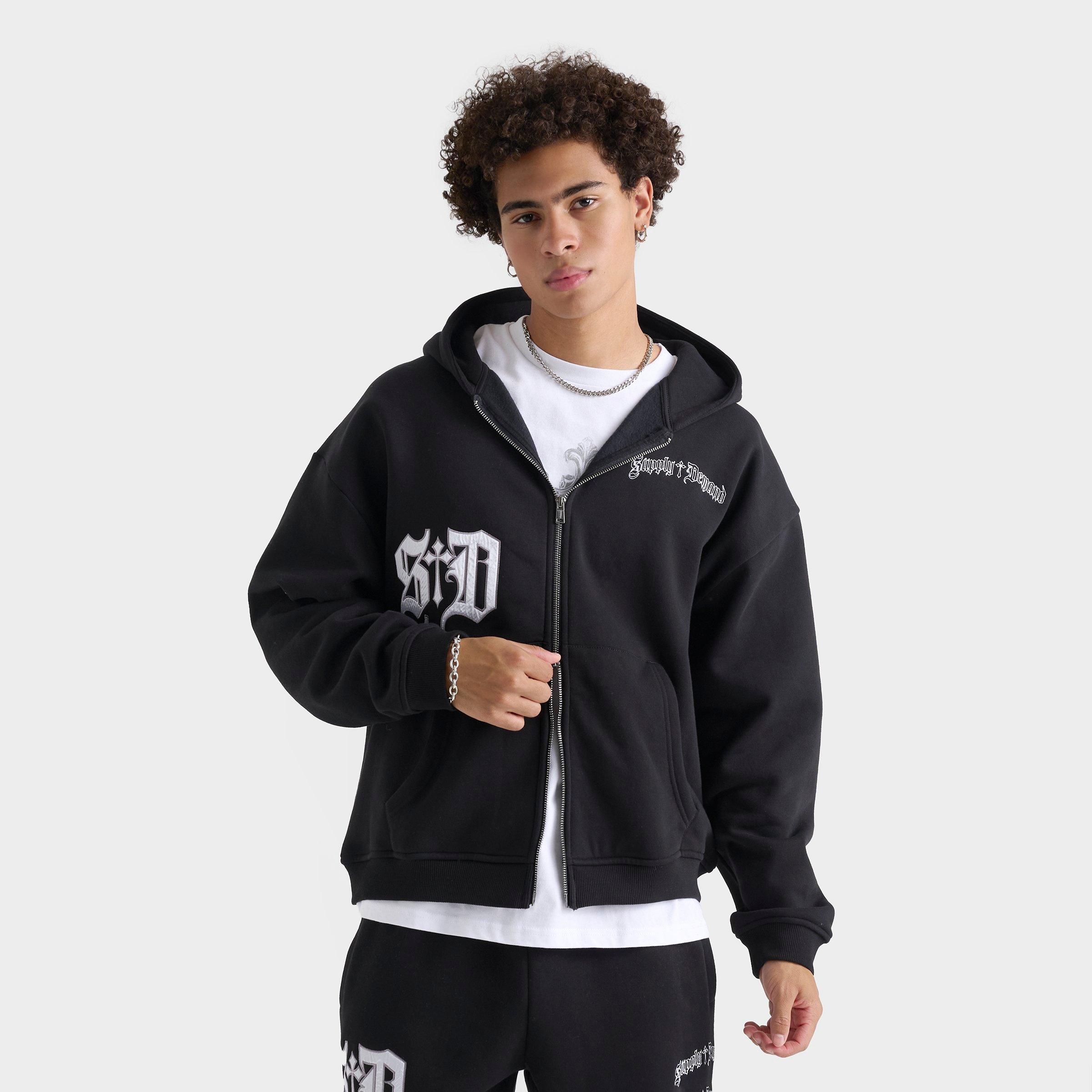 Click here for Supply & Demand Mens Atomic Full-Zip Hoodie in Bla... prices