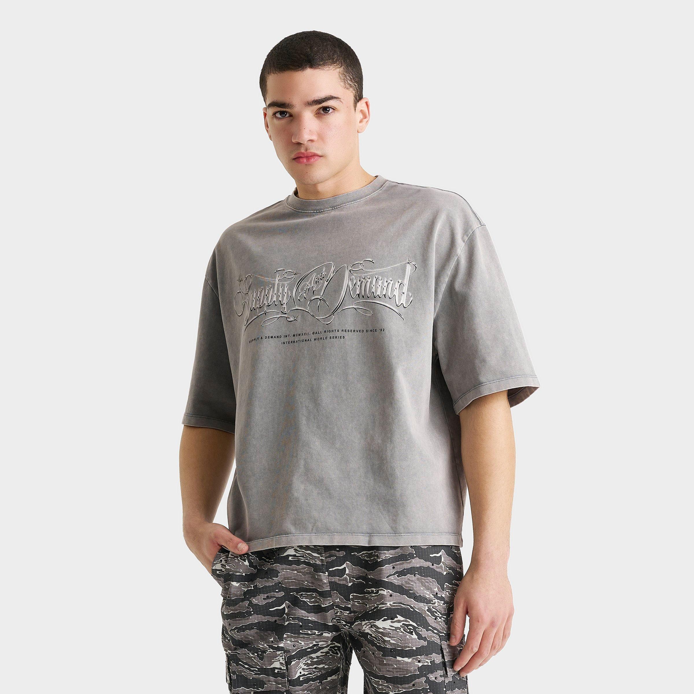 Click here for Supply & Demand Mens Chromer T-Shirt in Washed Gre... prices