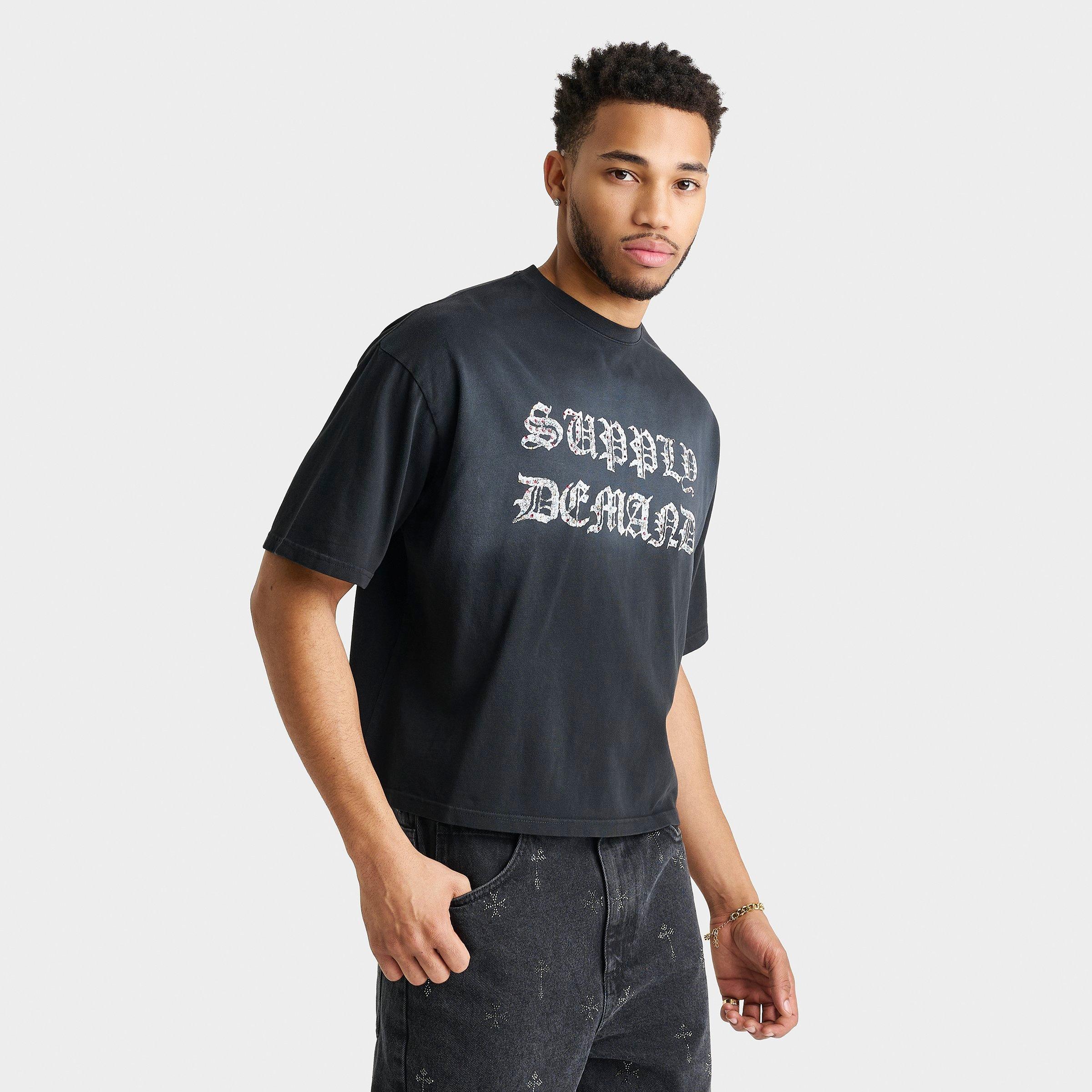 Click here for Supply & Demand Mens Glitter Crop T-Shirt in Black... prices