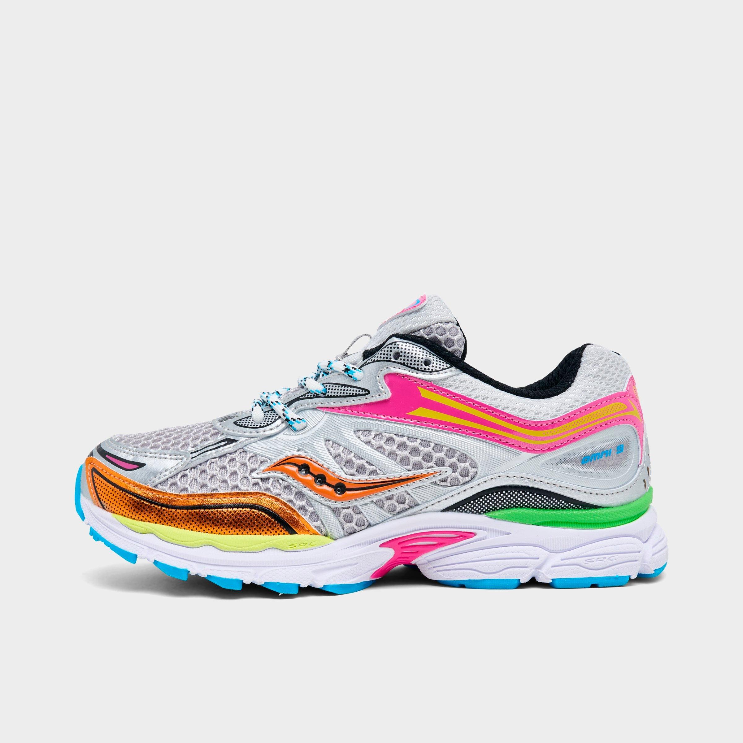 Click here for Saucony Big Kids Omni 9 Casual Shoes in White/Silv... prices