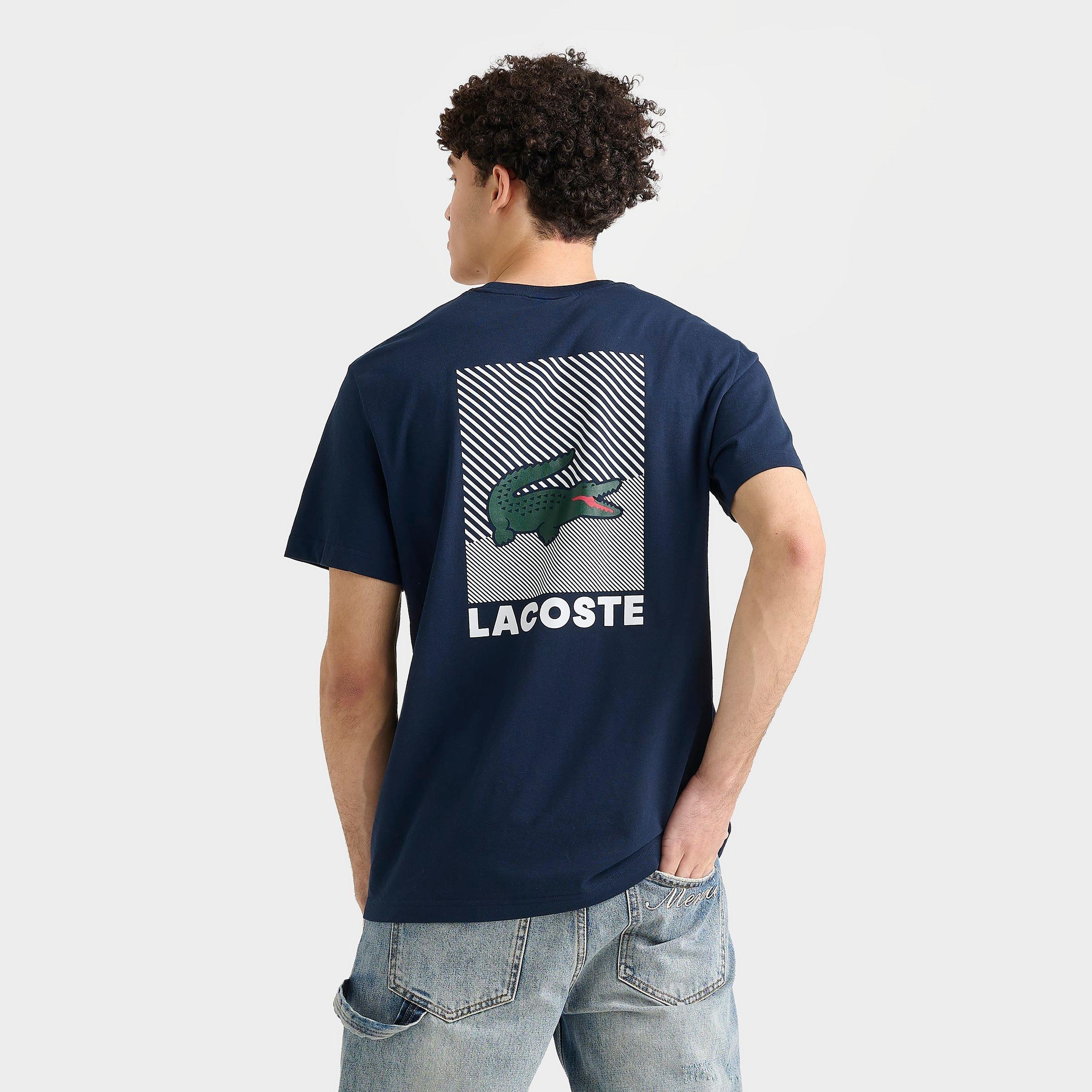 Click here for Lacoste Mens Logo Back Print T-Shirt in Navy Size:... prices
