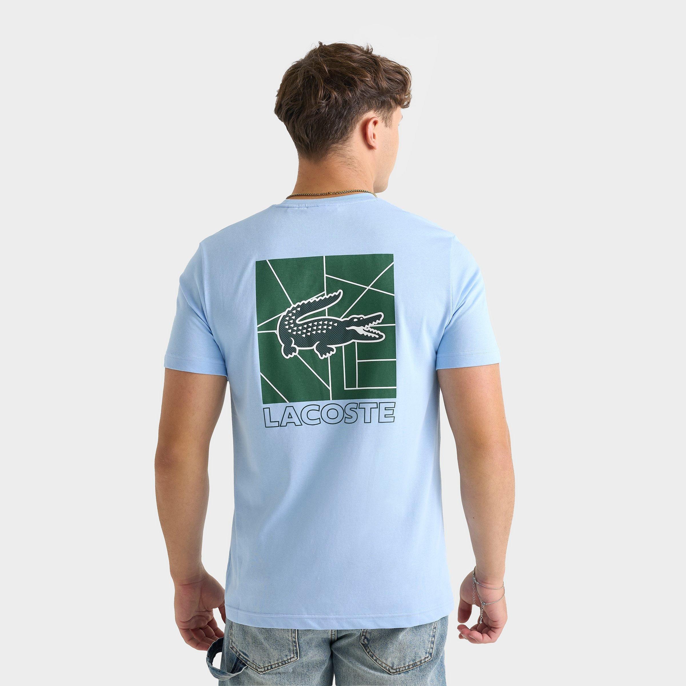 Click here for Lacoste Mens Grid T-Shirt in Panorama Blue Size: M... prices