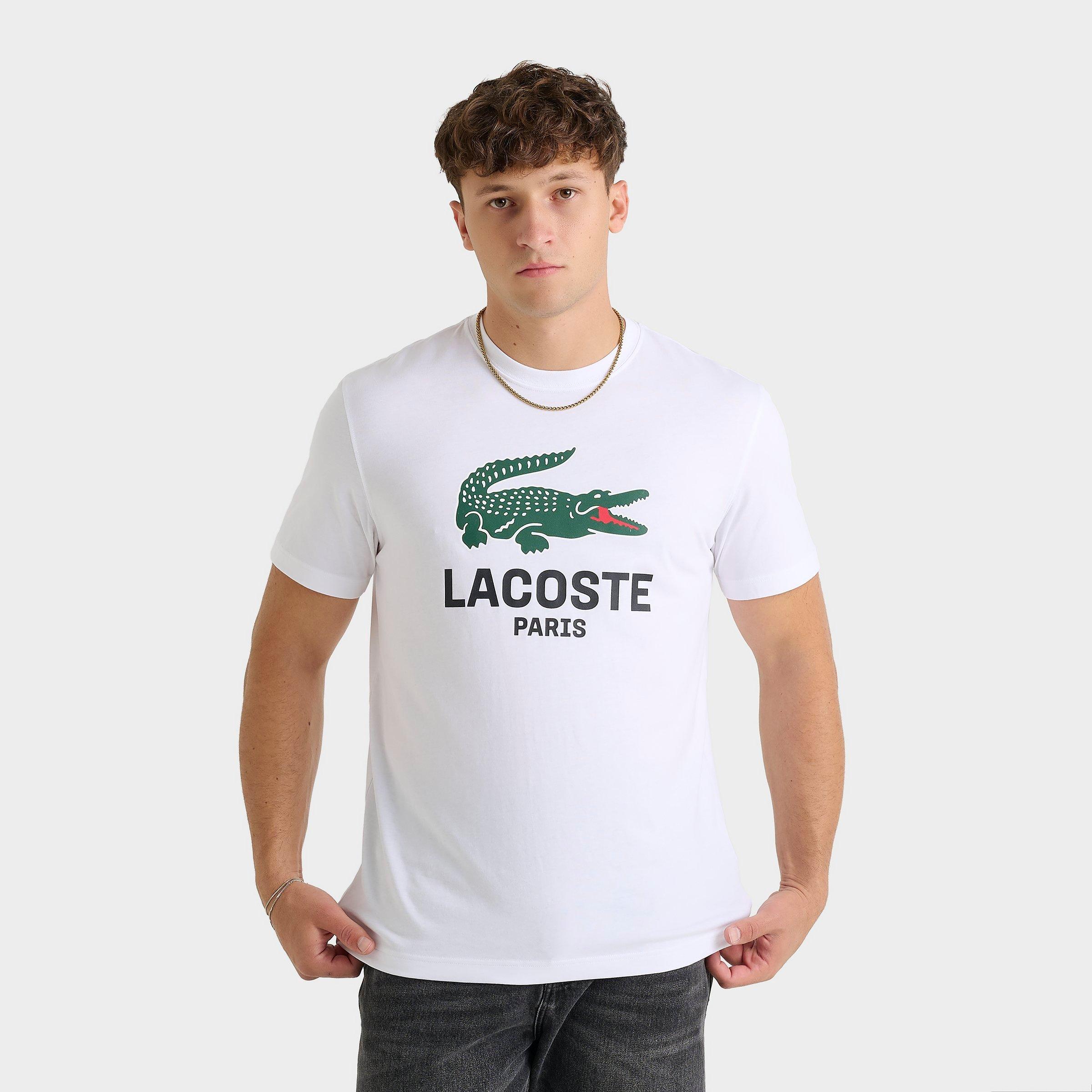 Click here for Lacoste Mens Paris T-Shirt in White Size: Small prices