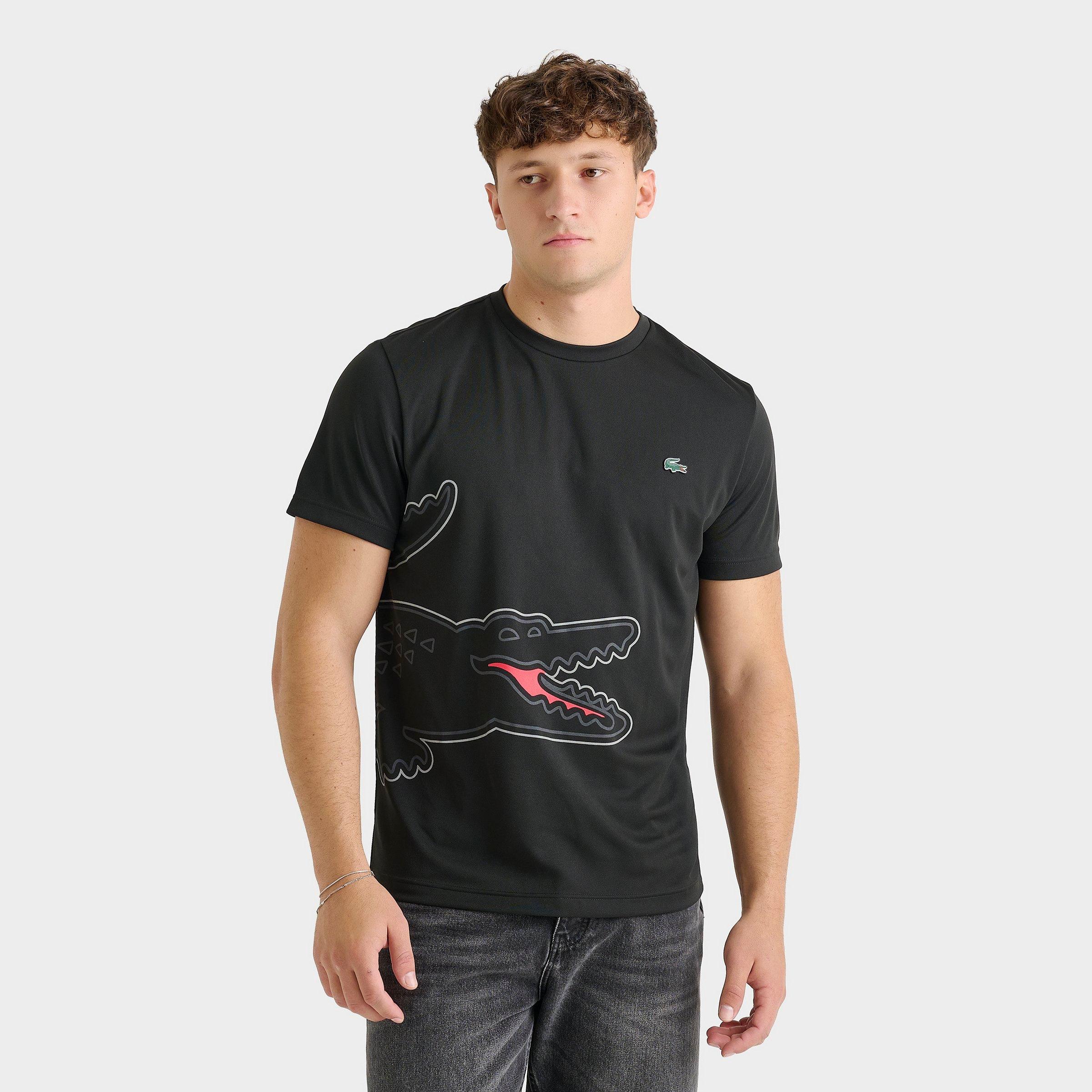 Click here for Lacoste Mens Croc Outline T-Shirt in Black Size: X... prices