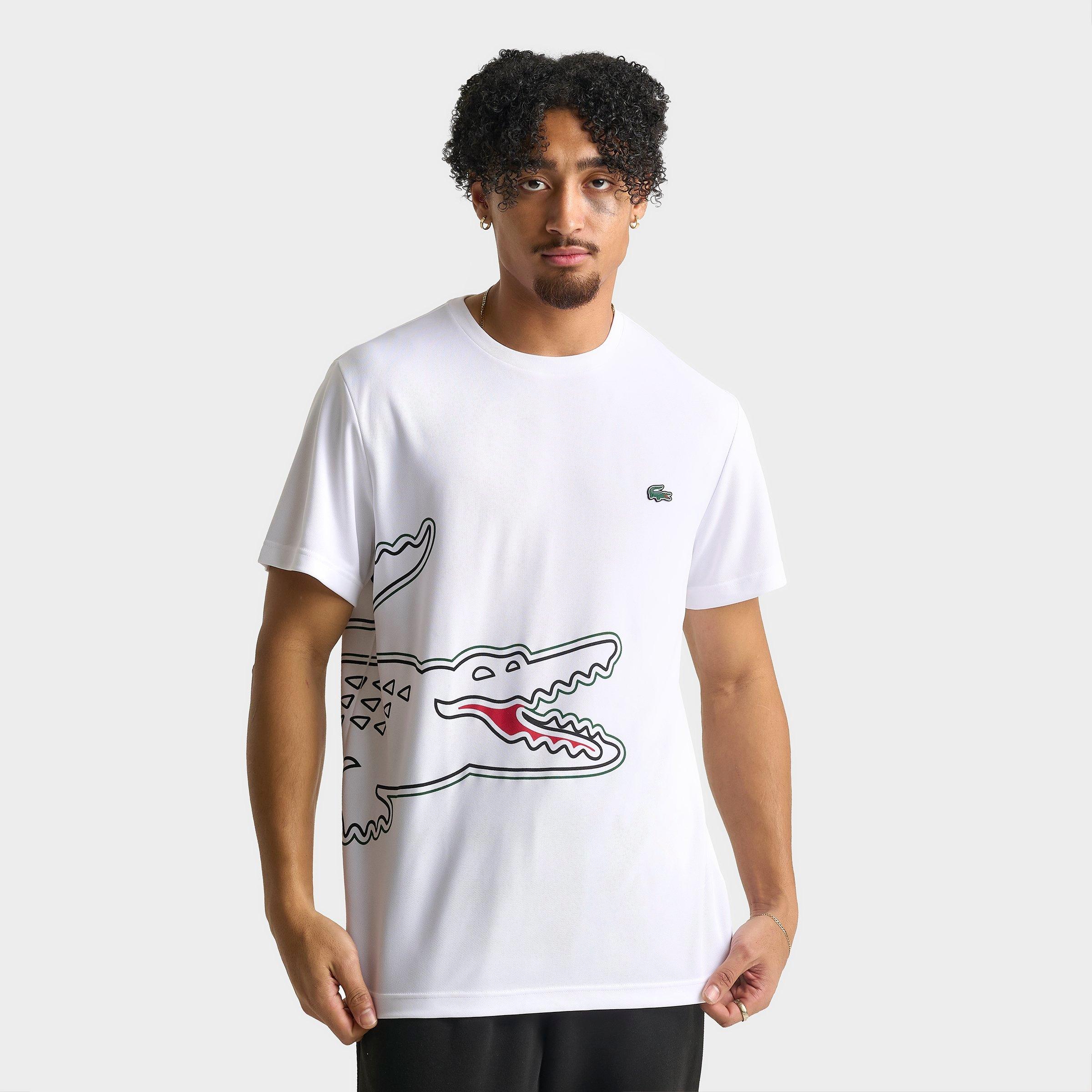 Click here for Lacoste Mens Croc Outline T-Shirt in White Size: S... prices