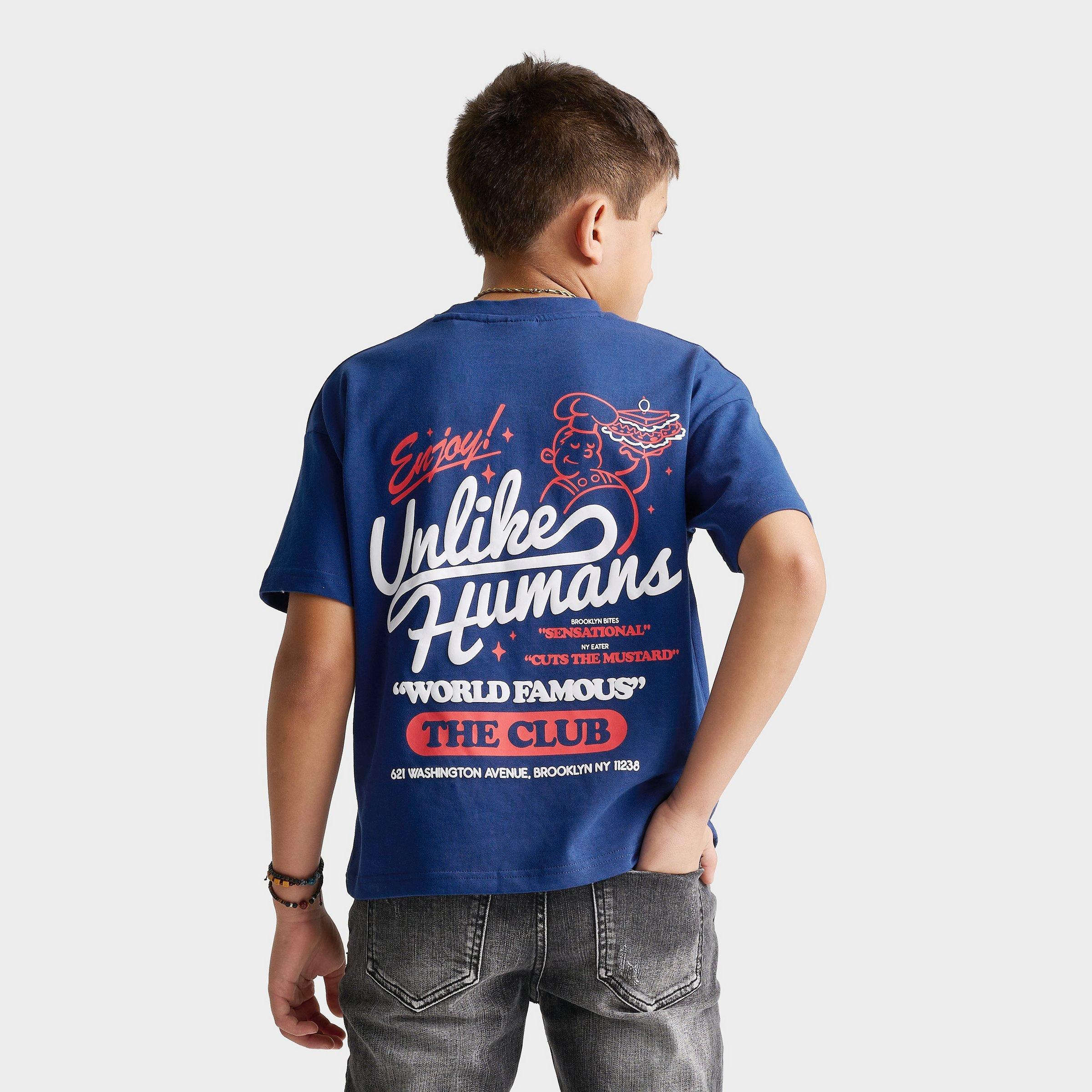 Click here for Unlike Humans Big Kids Club Deli T-Shirt in Navy P... prices
