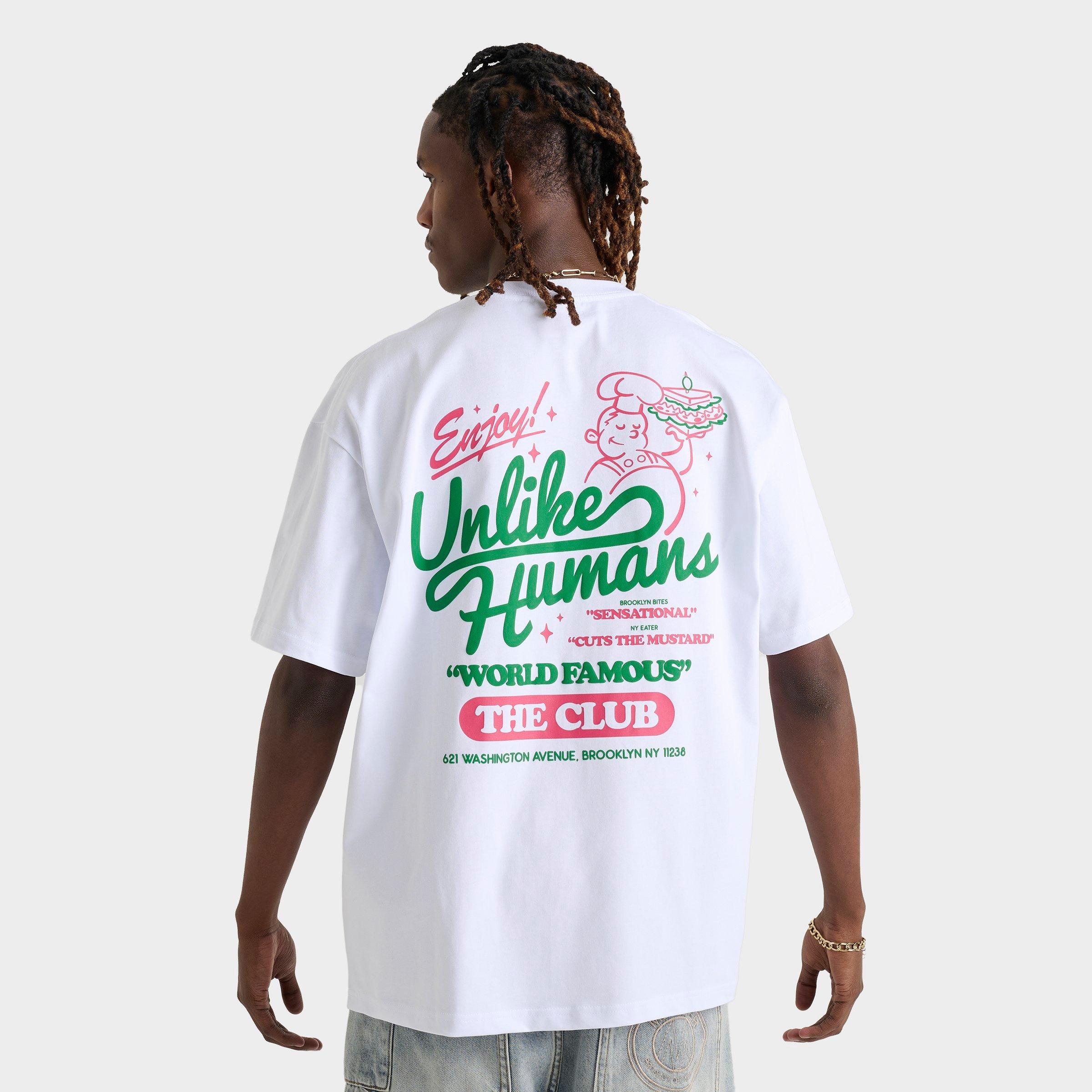 Click here for Unlike Humans Mens Club T-Shirt in White Size: Med... prices