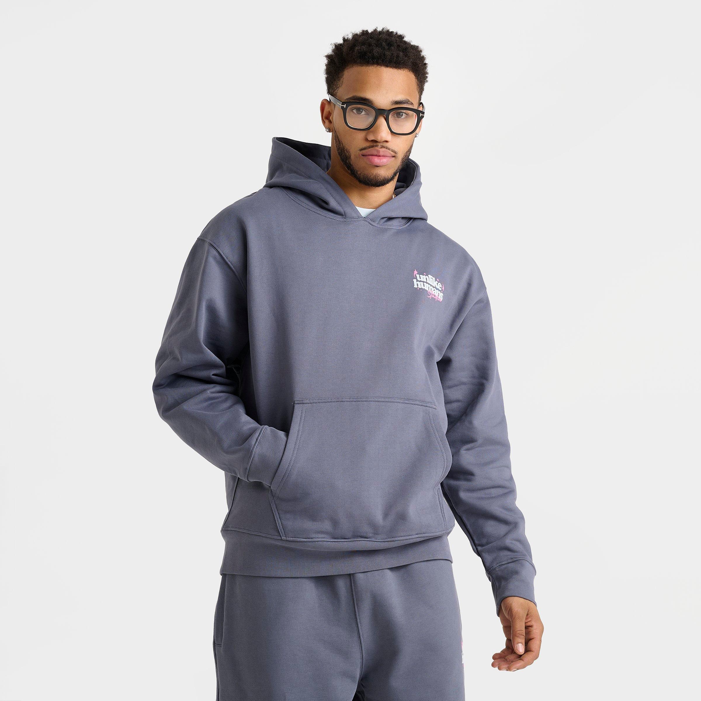 Click here for Unlike Humans Mens Crafted Pullover Hoodie in Dark... prices