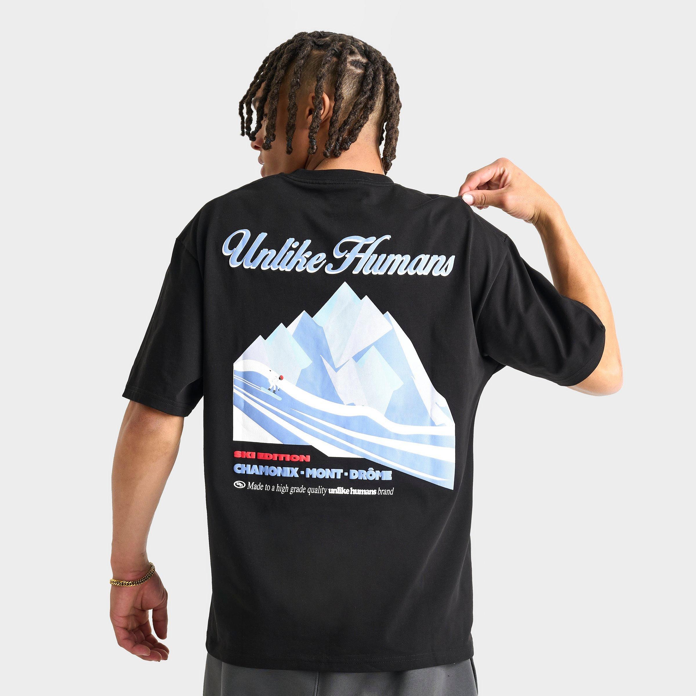 Click here for Unlike Humans Mens Boarder T-Shirt in Black Size:... prices