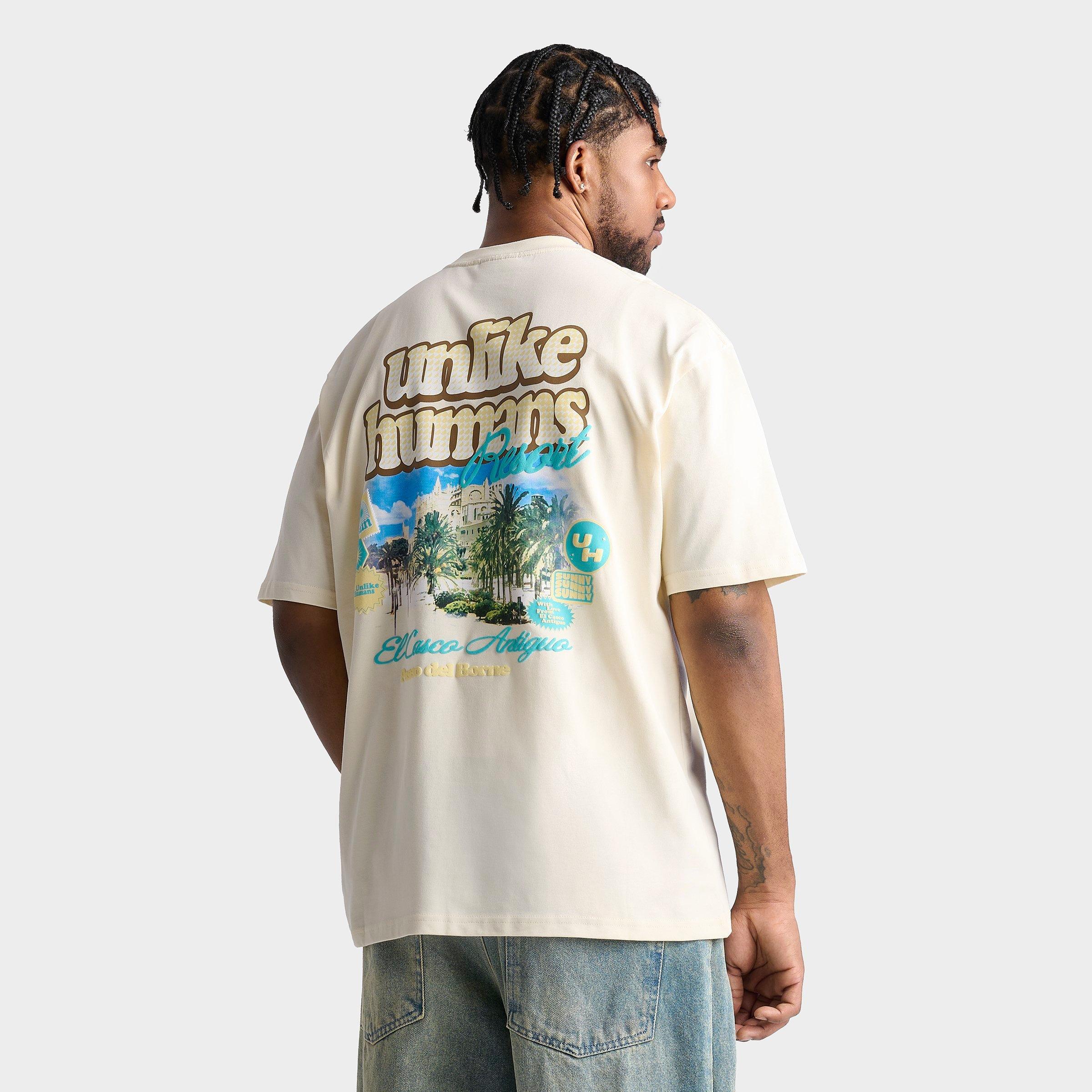 Click here for Unlike Humans Mens Resort T-Shirt in Cream Size: M... prices