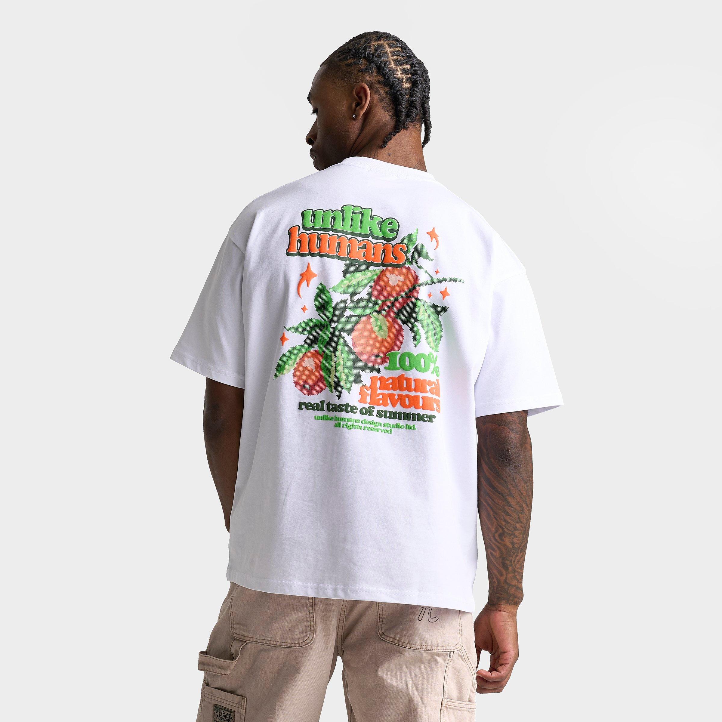 Click here for Unlike Humans Mens Tangerine Graphic T-Shirt in Wh... prices