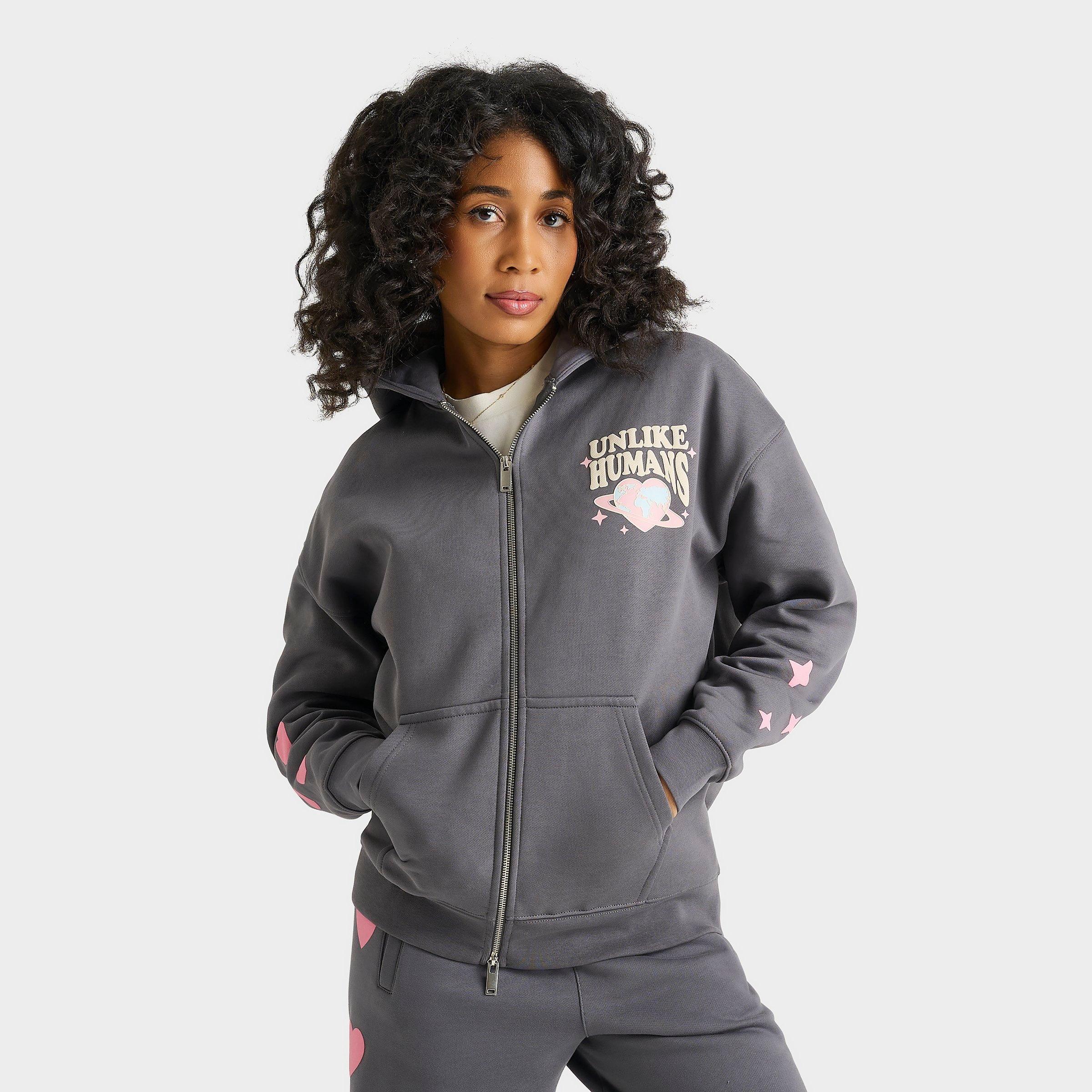 Click here for Unlike Humans Womens Saturn Heart Full-Zip Hoodie... prices