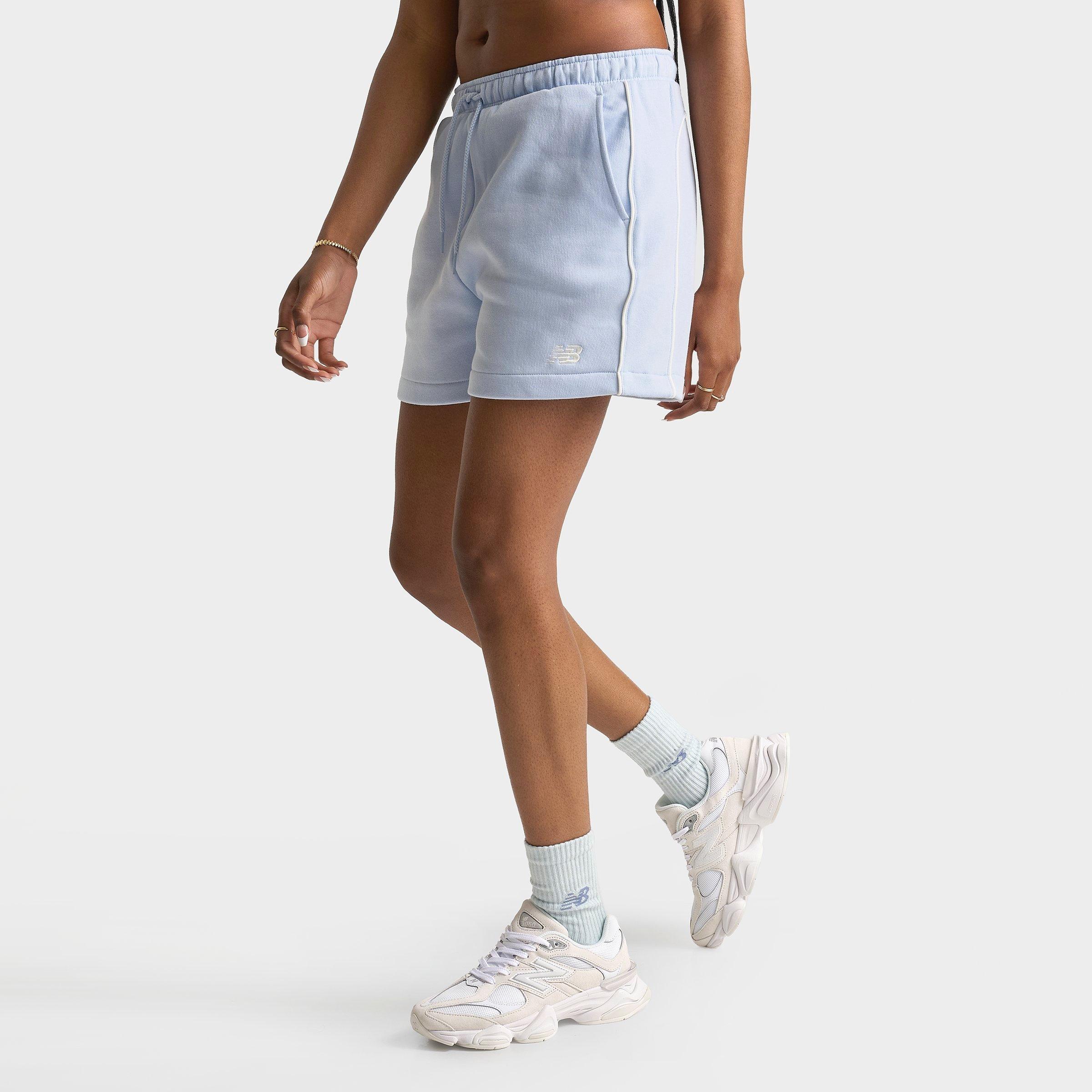 Click here for New Balance Womens Piped Fleece Shorts in Oxford B... prices