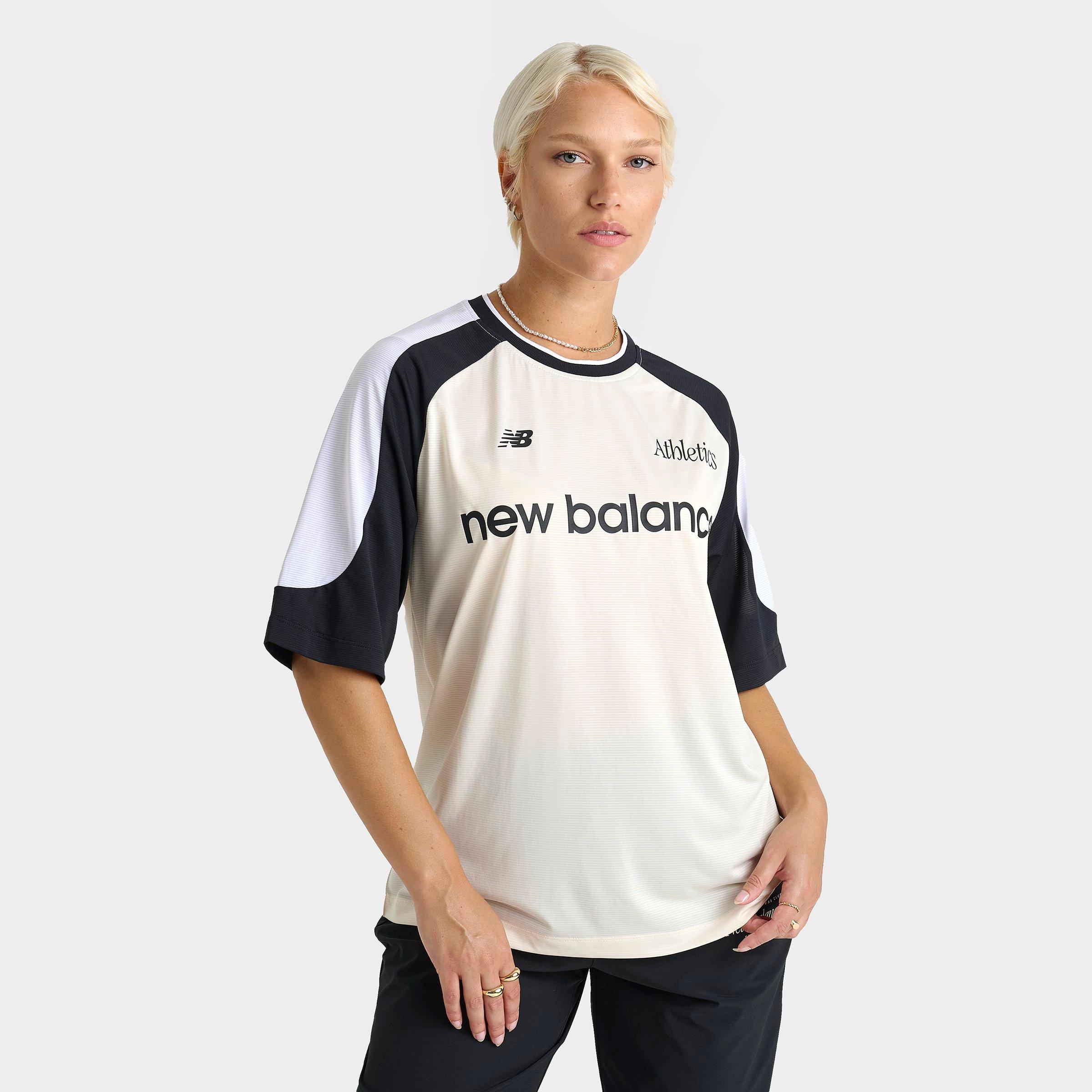 Click here for New Balance Womens Jersey T-Shirt in Permafrost Si... prices