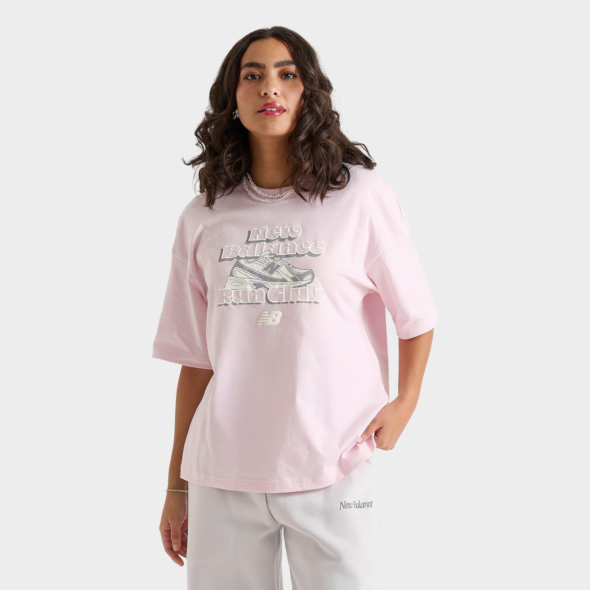 Click here for New Balance Womens Run Club Graphic T-Shirt in Ros... prices